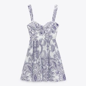 Zara | Dresses | Zara Paisley Floral Print Shirt Dress Nwt | Poshmark